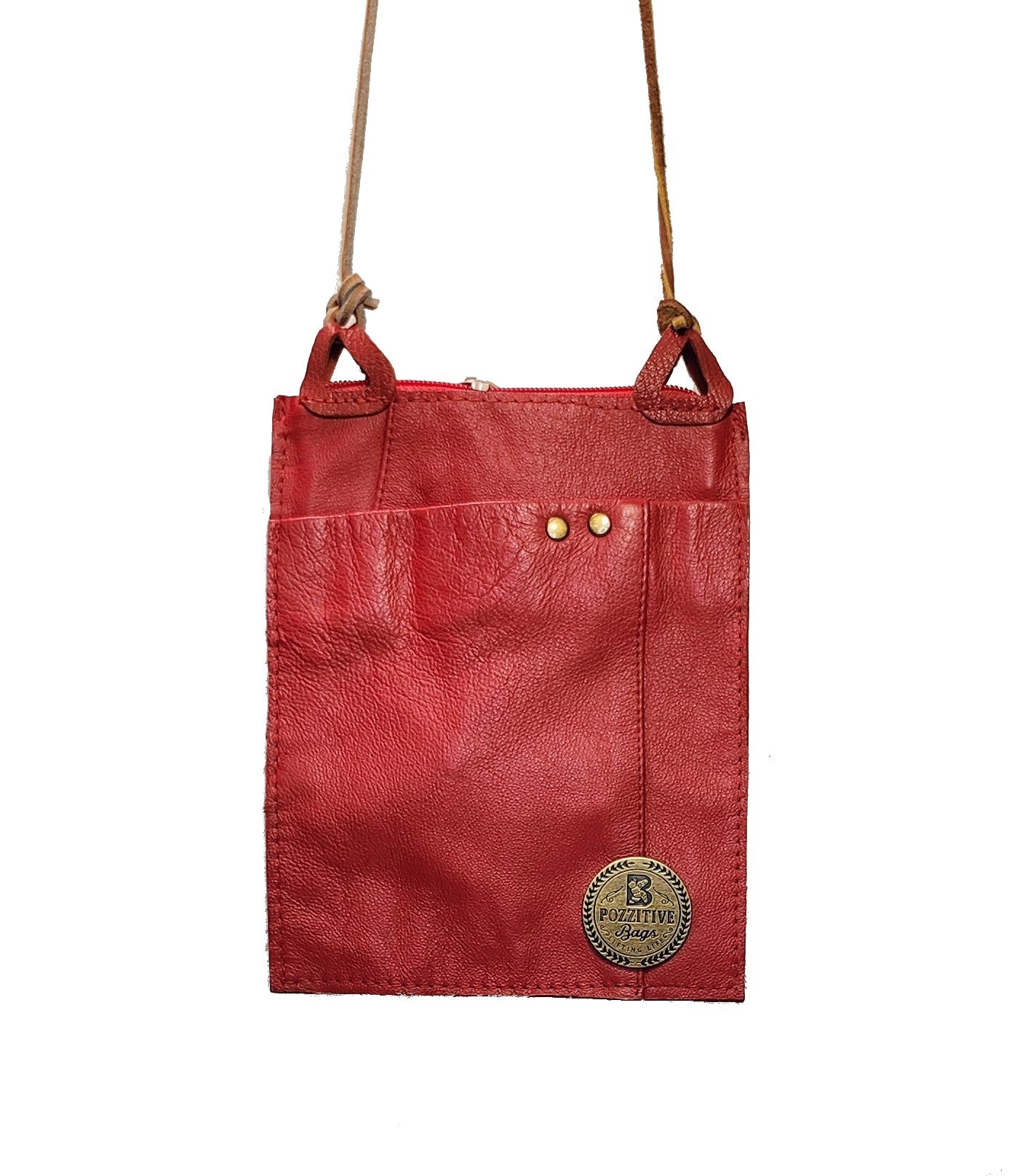 Emaline Upcycled Red Jacket Bag – B Pozzitive Bags - Upcycled Leather